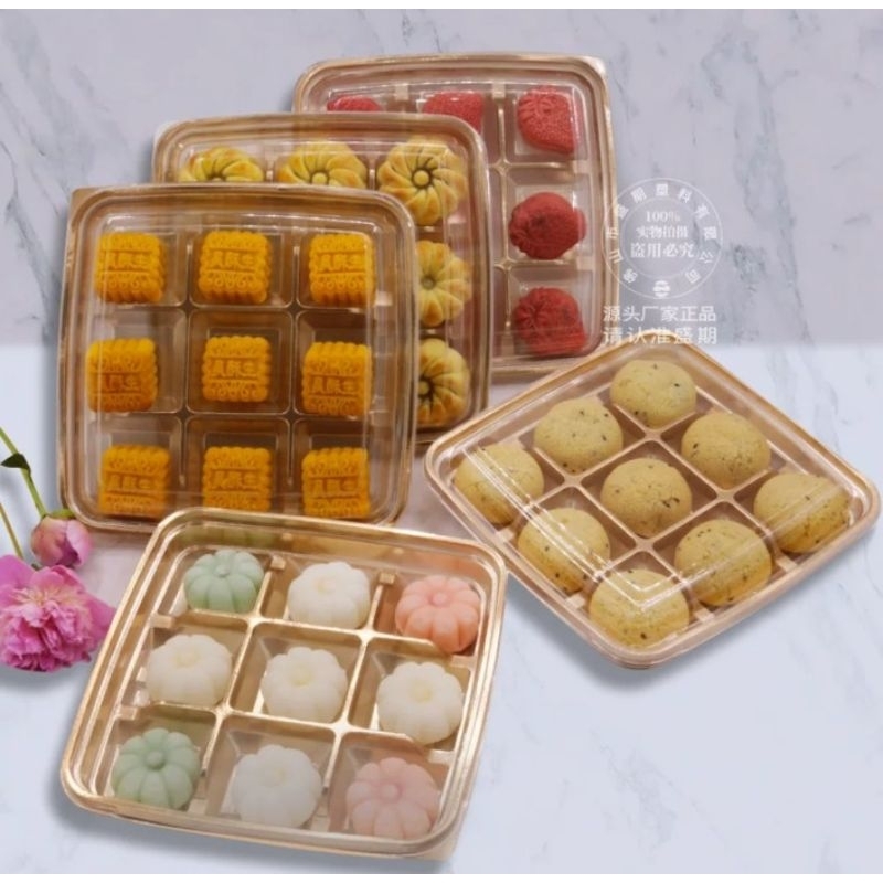 Jual Premium Box Mika Gold Box Mika sekat 9 Box Mooncake sekat 9 box ...