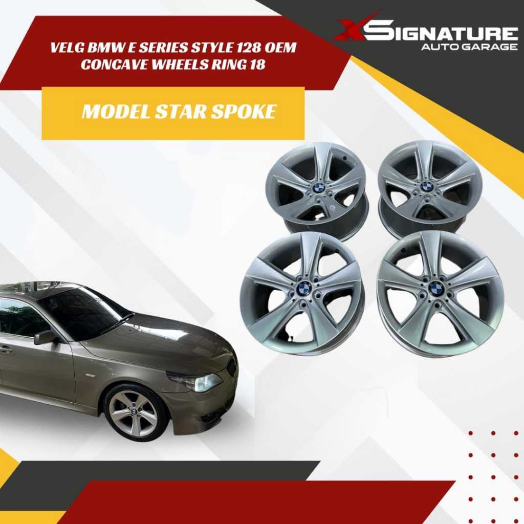 Jual VELG BMW E SERIES STYLE 128 OEM CONCAVE WHEELS RING 18 MODEL STAR ...