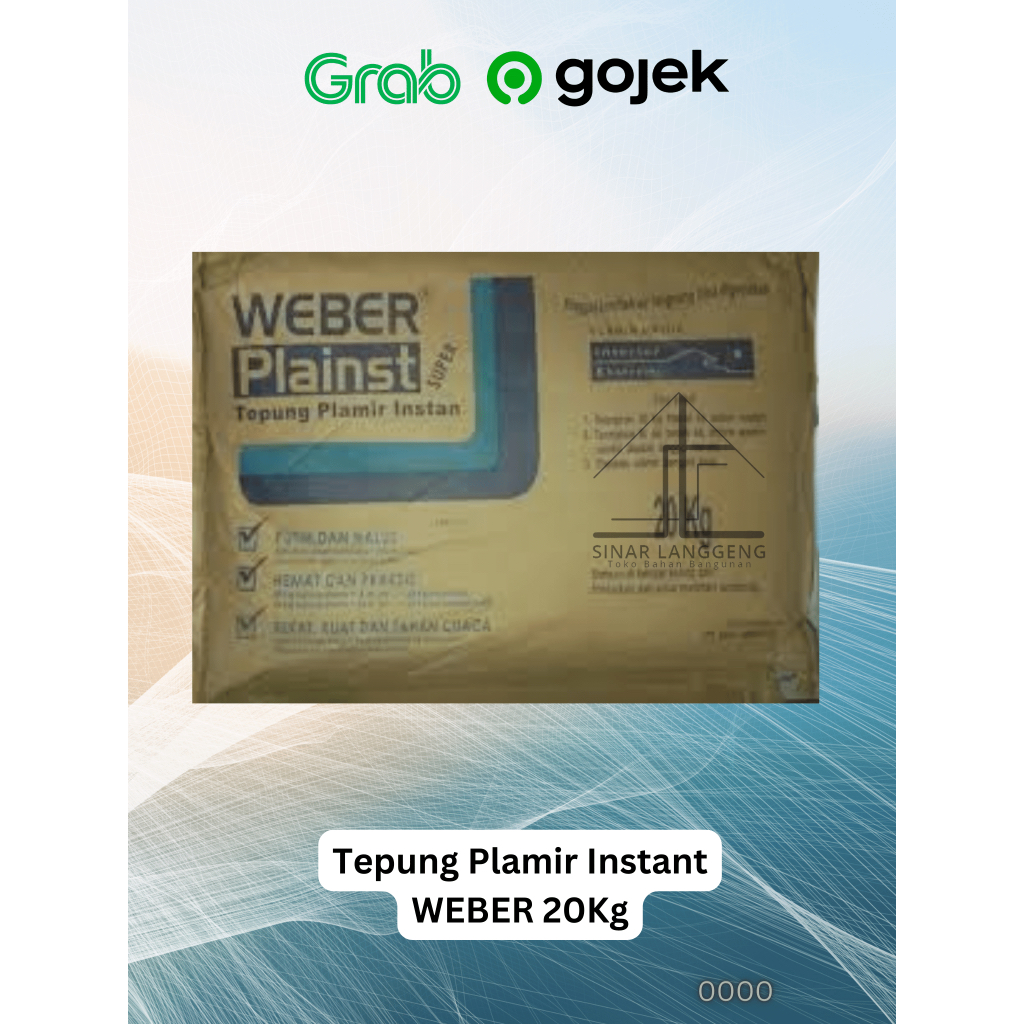 Jual Plamir Instant WEBER 20kg, Tepung Plamir, Pelapis Cat dinding ...