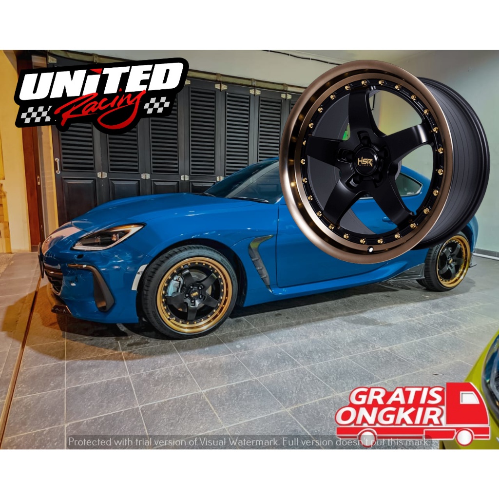 Jual VELG RACING PALANG 5 R18 HSR BOB HITAM PELEK CELONG MOBIL TOYOTA ...