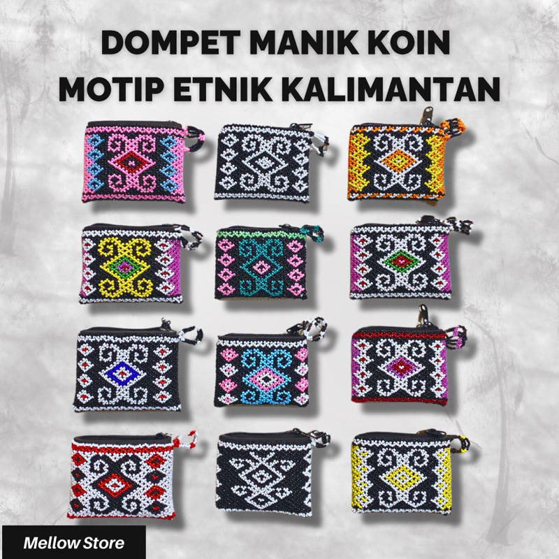 Jual Dompet manik koin motip etnik souvenir khas kalimantan | Shopee Indonesia