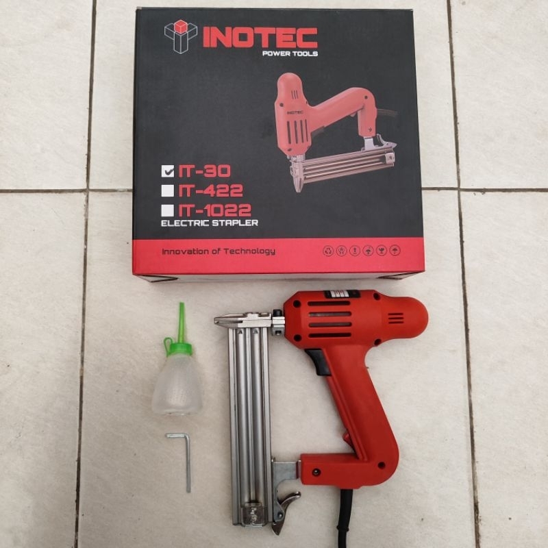 Jual Mesin Paku Tembak Staples Air Nailer Gun Listrik Elektrik Electric ...