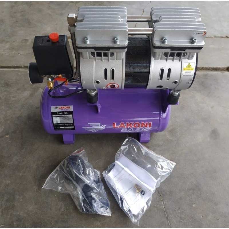Jual Mesin Kompresor Angin Listrik Oiles Oiless Silent 0 75 3 4 Hp 9l 9