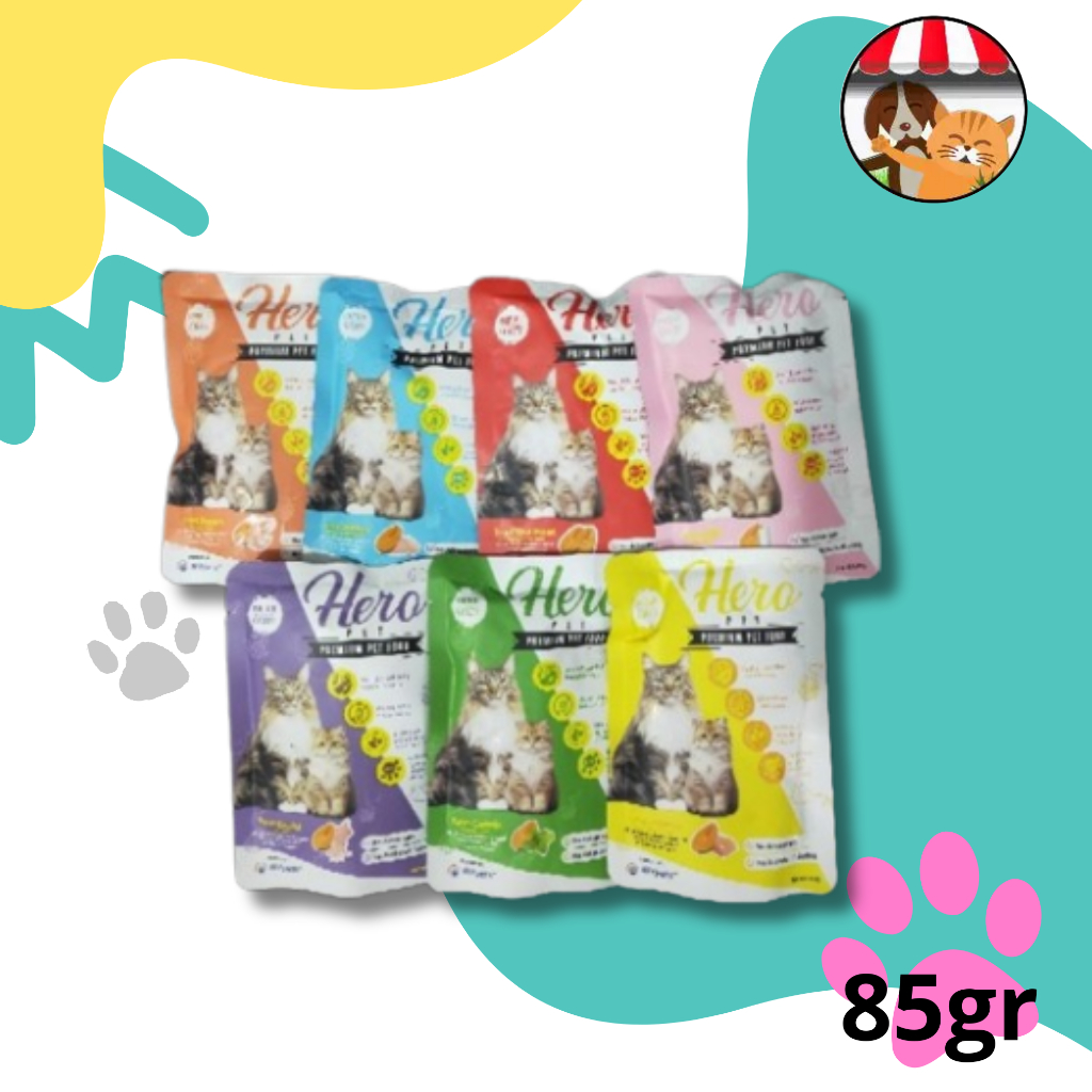 Jual Hero Pouch Makanan Basah Kucing 85g (Untuk Semua Usia Kitten ...