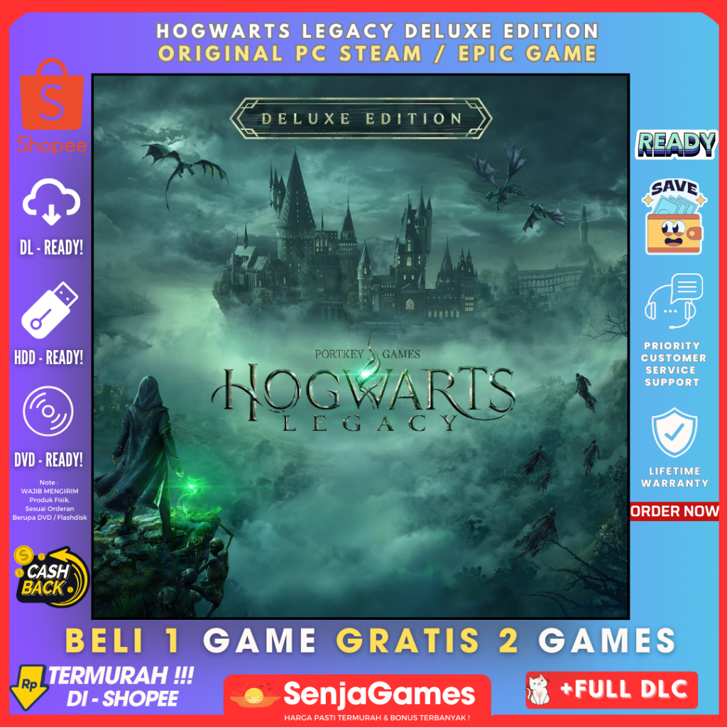 Jual Hogwarts Legacy PC Deluxe Edition Original Sharing Offline Steam ...