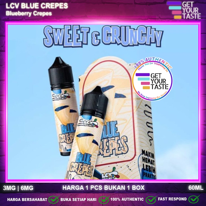 Jual Liquid LCV Blue Crepes 60ML Blueberry Crepes by LCV Juice Project | Shopee Indonesia