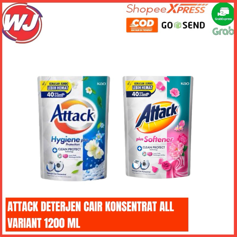 Jual ATTACK DETERJEN CAIR KONSENTRAT ALL VARIANT 1200 ML | Shopee Indonesia