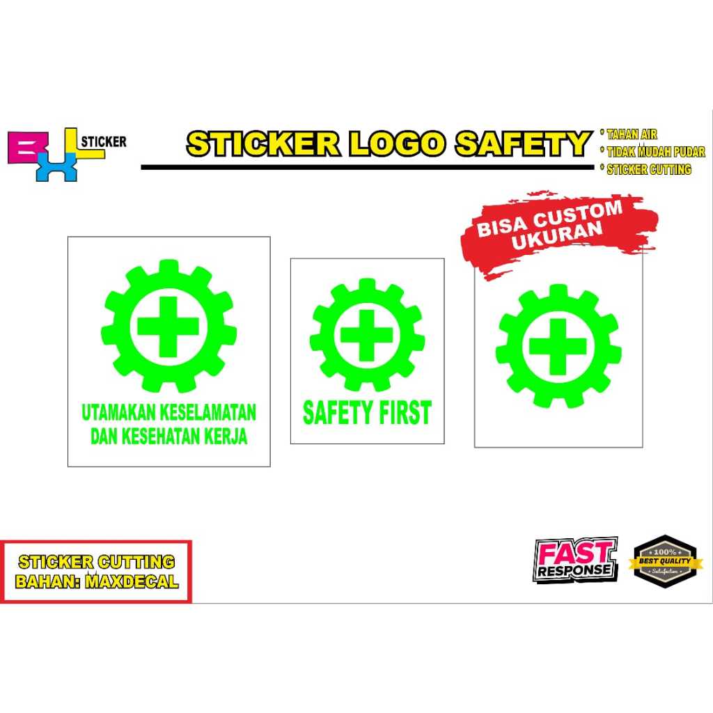 Jual STICKER K3 SAFETY FIRST KESELAMATAN KERJA | Shopee Indonesia