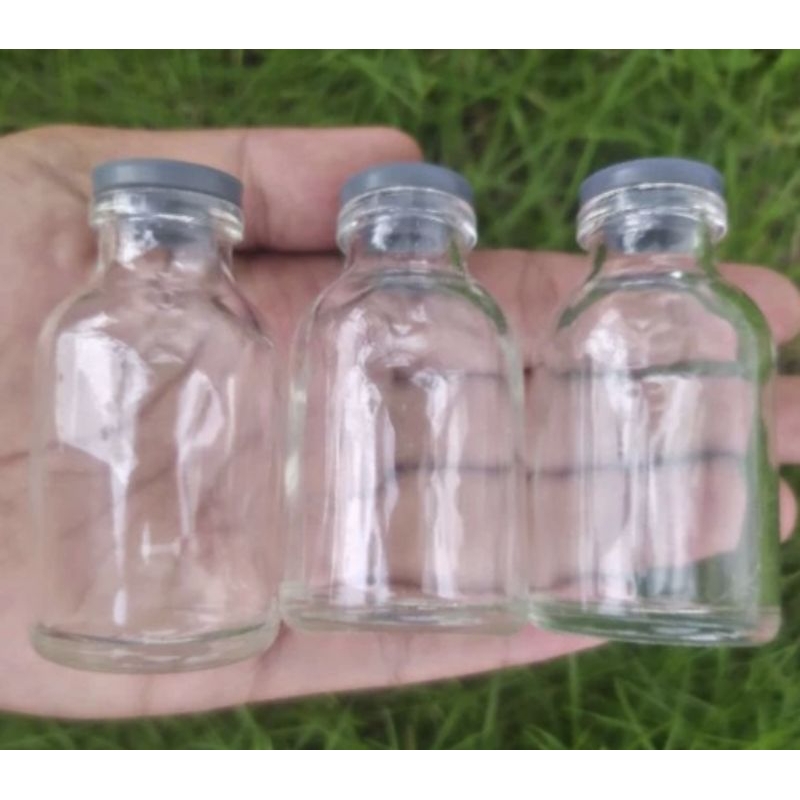 Jual Botol Vial 20ml tebal Tutup Rubber Stoper | Shopee Indonesia
