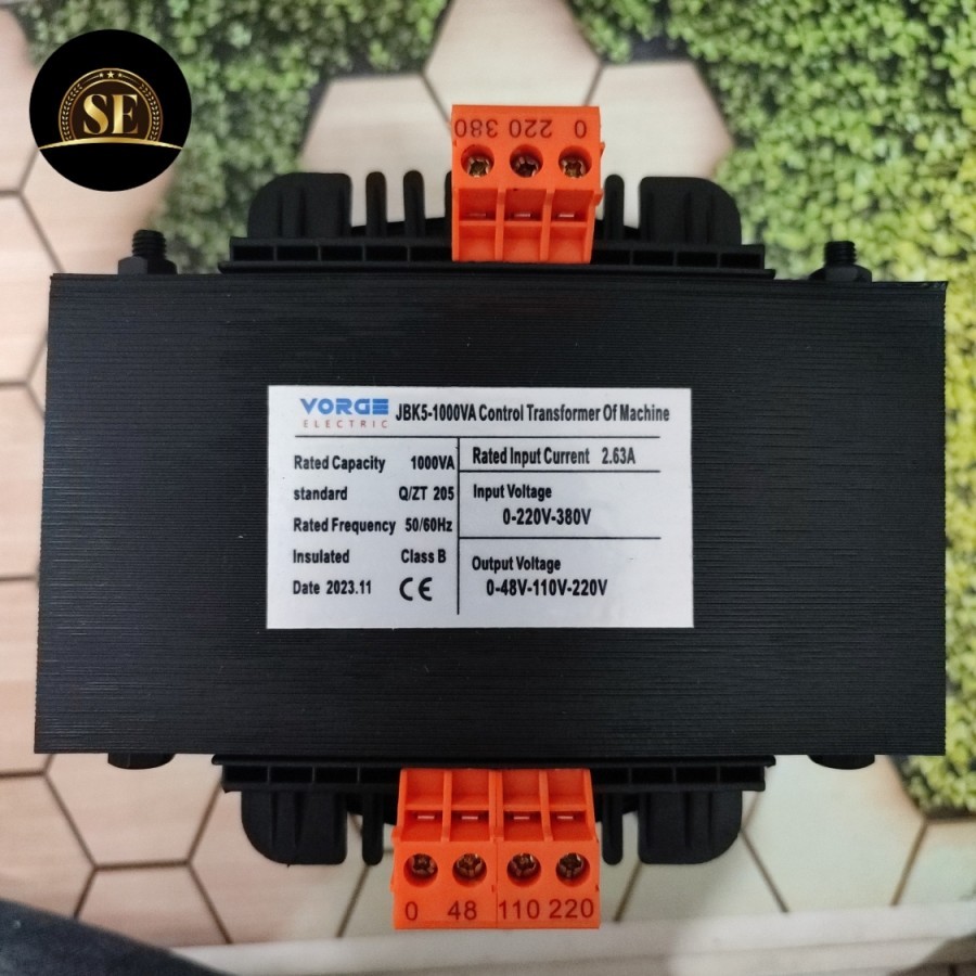 Jual VORGE Transformer Trafo Step Down JBK5 1000VA input 220v 380V output 220v 110v 48v | Shopee ...