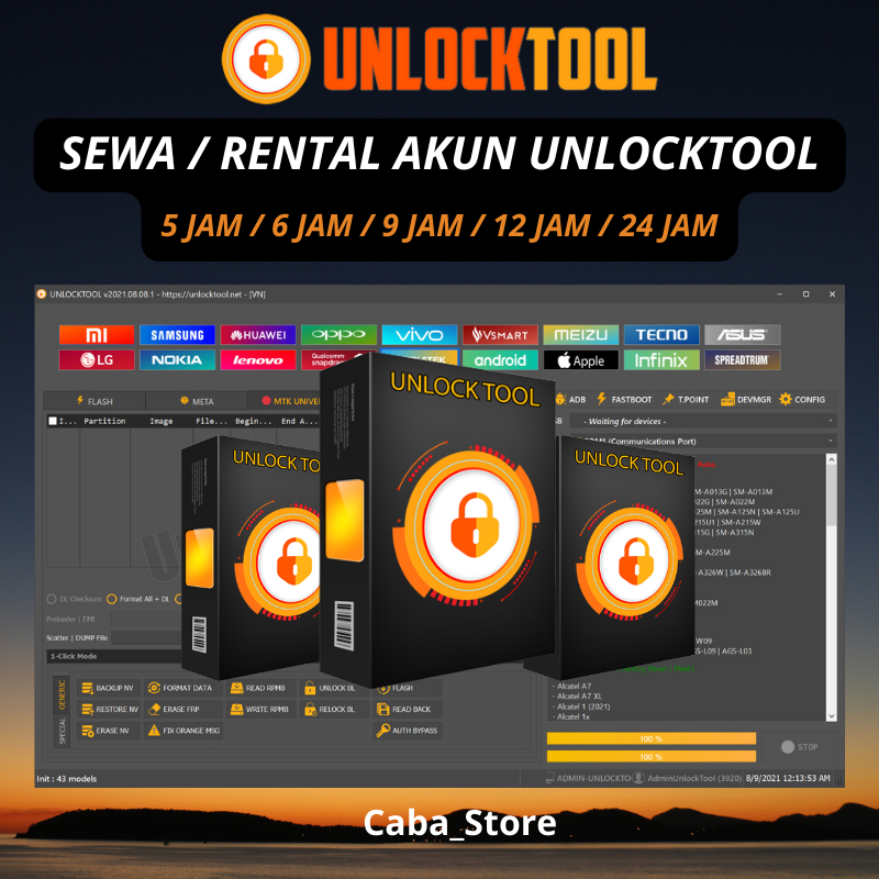 Jual UNLOCKTOOL SEWA AKUN AKTIF | Shopee Indonesia