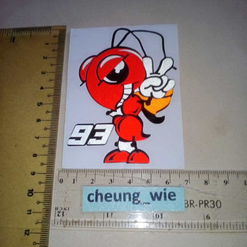Jual Stiker / Sticker cutting Little Ant MM93 Marc Marquez World ...