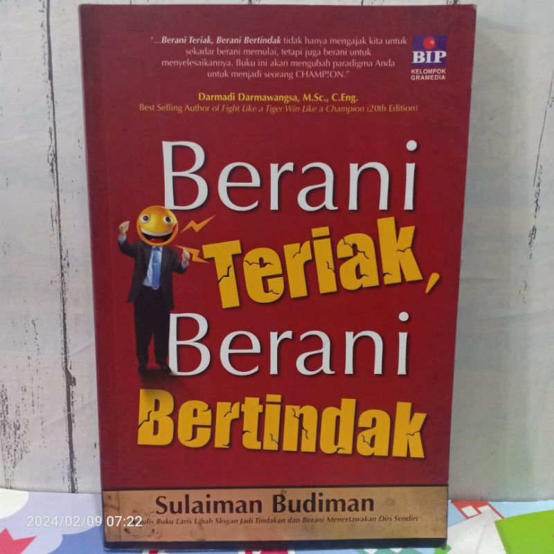 Jual ORIGINAL BUKU BERANI TERIAK BERANI BERTINDAK Karangan By Sulaiman Budiman BEST SELLER ...