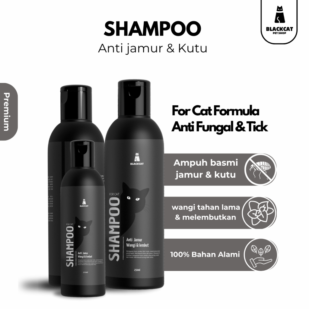 Jual BLACKCAT Shampo Kucing Anti Kutu Sampo Kucing Anti Jamur 30ml ...