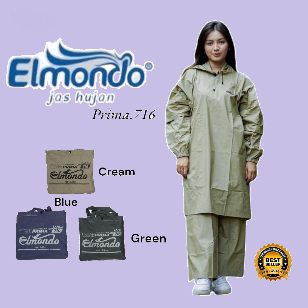Jual Jas Hujan Setelan Ponco + Celana Dewasa Elmondo Prima 716 Original | Shopee Indonesia