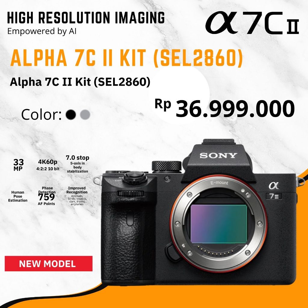 Jual SONY Alpha A7C II Kit Lensa 28-60mm /Kamera Mirrorless ILCE-7CM2L ...