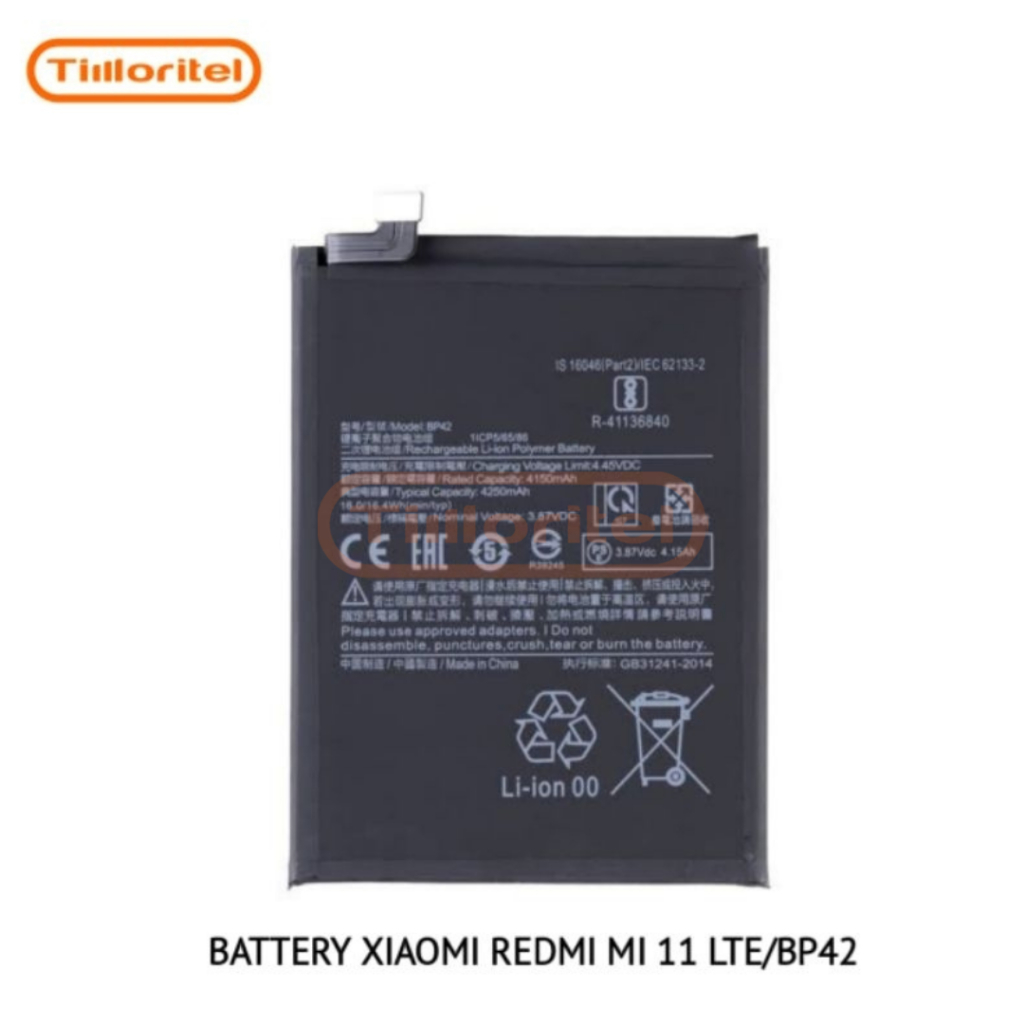 Jual BATTERY/BATERAI/BATRE ORI 100% XIAOMI REDMI MI 11 LTE/BP42 ...