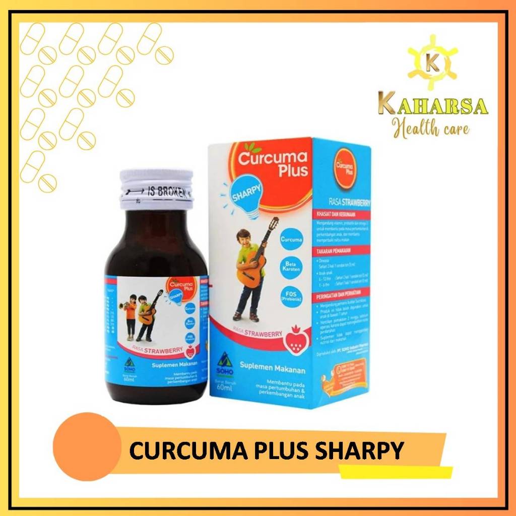 Jual CURCUMA PLUS SIRUP SHARPY 60 ML Suplemen Vitamin Anak/Penambah ...