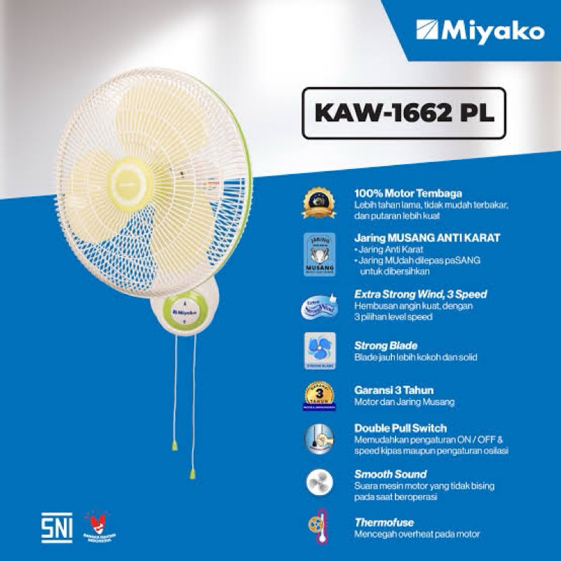 Jual Miyako Harga Kipas Angin Dinding Terlengkap & Harga Terbaru Juni ...