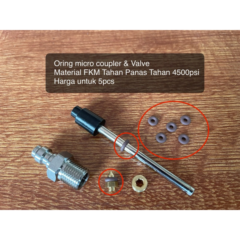 Jual Oring seal sil dalam micro coupler jantan dan valep isi 5pcs bahan ...