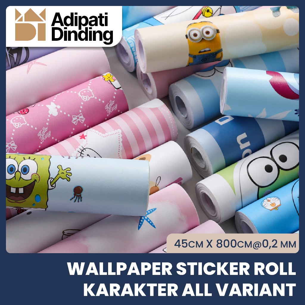 Jual Wallpaper Dinding Karakter All Variant, Karakter Doraemon, Stiker Dinding Keropi, Hello ...