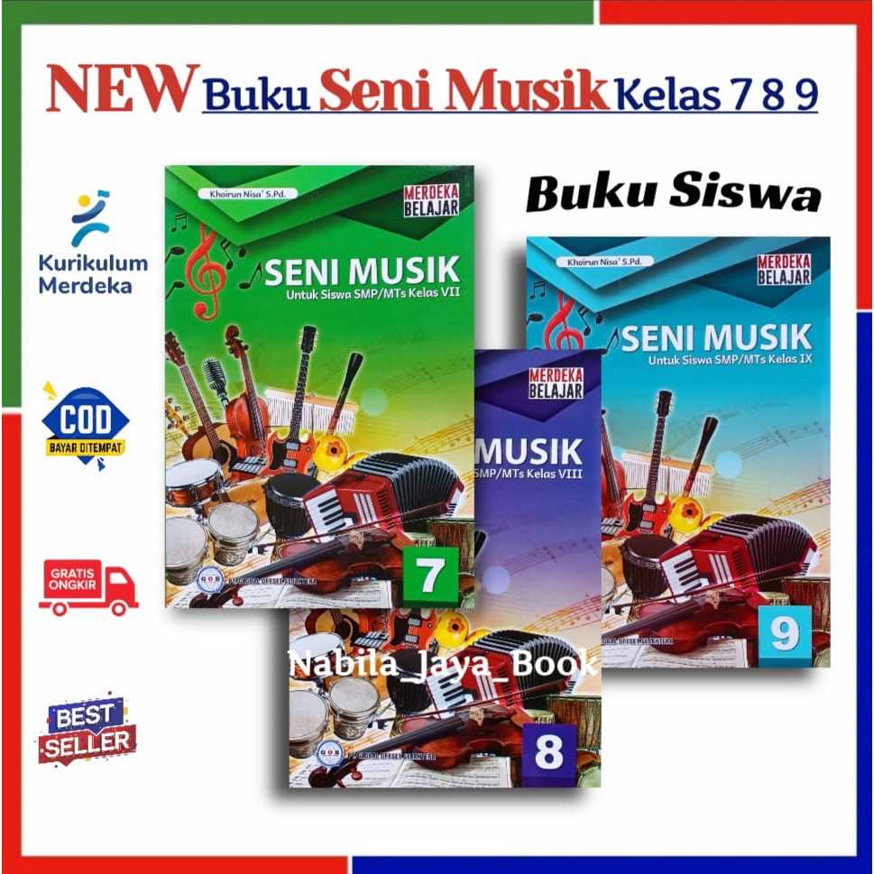 Jual Penerbit GOS Buku Siswa Seni Musik SMP/MT Kelas 7,8,9 Kurikulum Merdeka - Buku Seni Musik ...