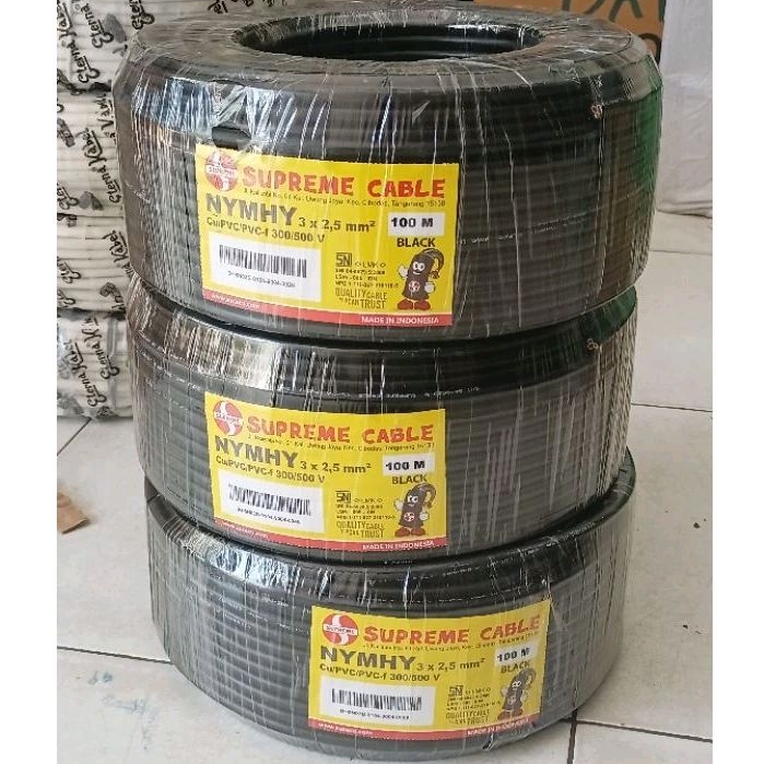 Jual KABEL LISTRIK SUPREME NYMHY/NYYHY 3x2,5 PANJANG 100 METER KABEL ...