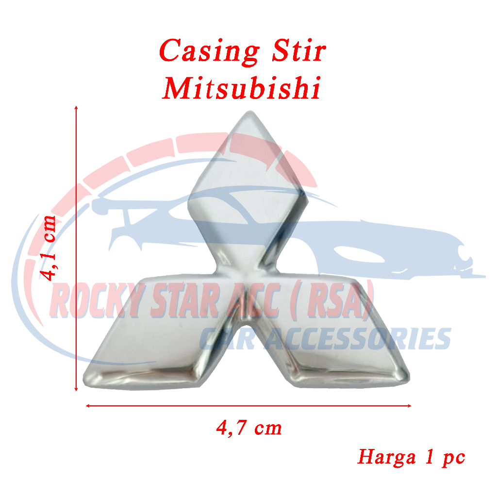 Jual Casing Logo Stir Mobil Mitsubishi Lebar 4,7 cm | Shopee Indonesia