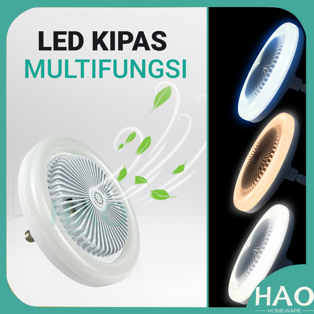 Jual Lampu Gantung + Kipas 2 in 1 Multifungsi/Lampu Kipas + Remote/ LED ...