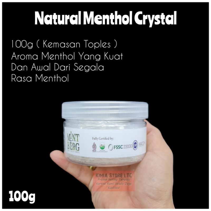 Jual Menthol Crystal 100Gram / Menthol Kristal 100gram ( Food Grade ...