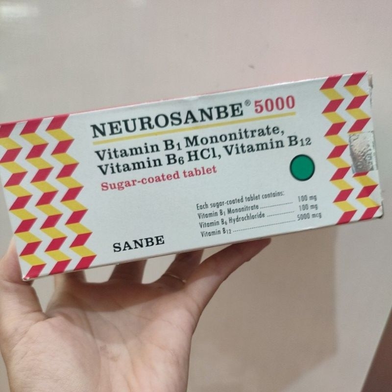 Jual NEUROSANBE 5000 strip 10 tablet vitamin B1 B6 B12 | Shopee Indonesia