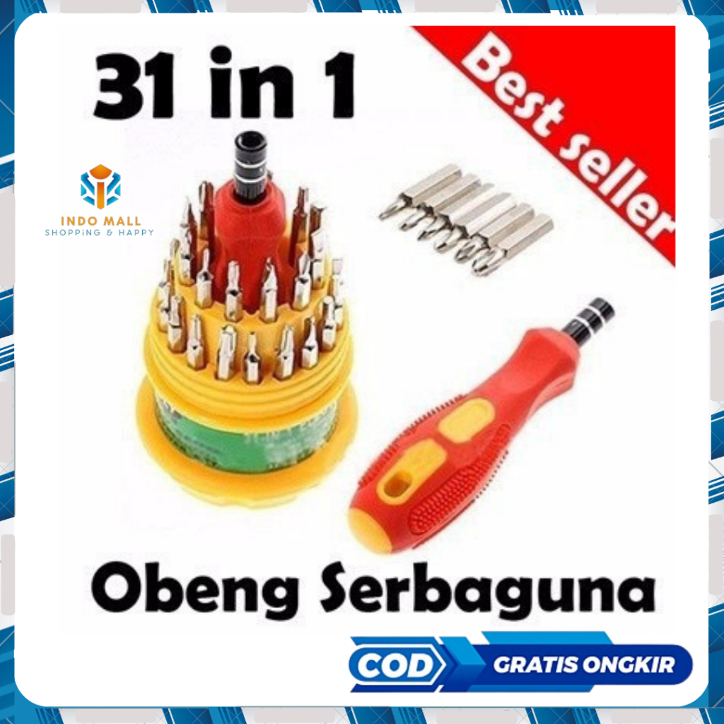 Jual Obeng Set Multifungsi/Obeng Magnetic 31 in 1 | Shopee Indonesia