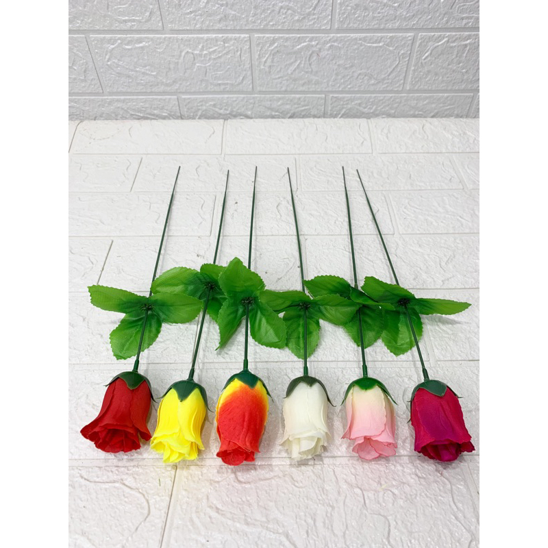 Jual Bunga Mawar Kuncup Kecil Satuan Artifisial (Tidak termasuk dengan ...