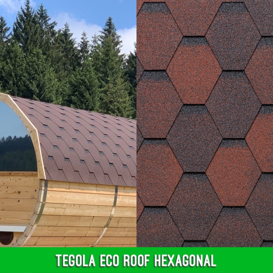 Jual Eco Roof Line | Atap Bitumen Tegola Eco Roof Hexagonal outdoor ...