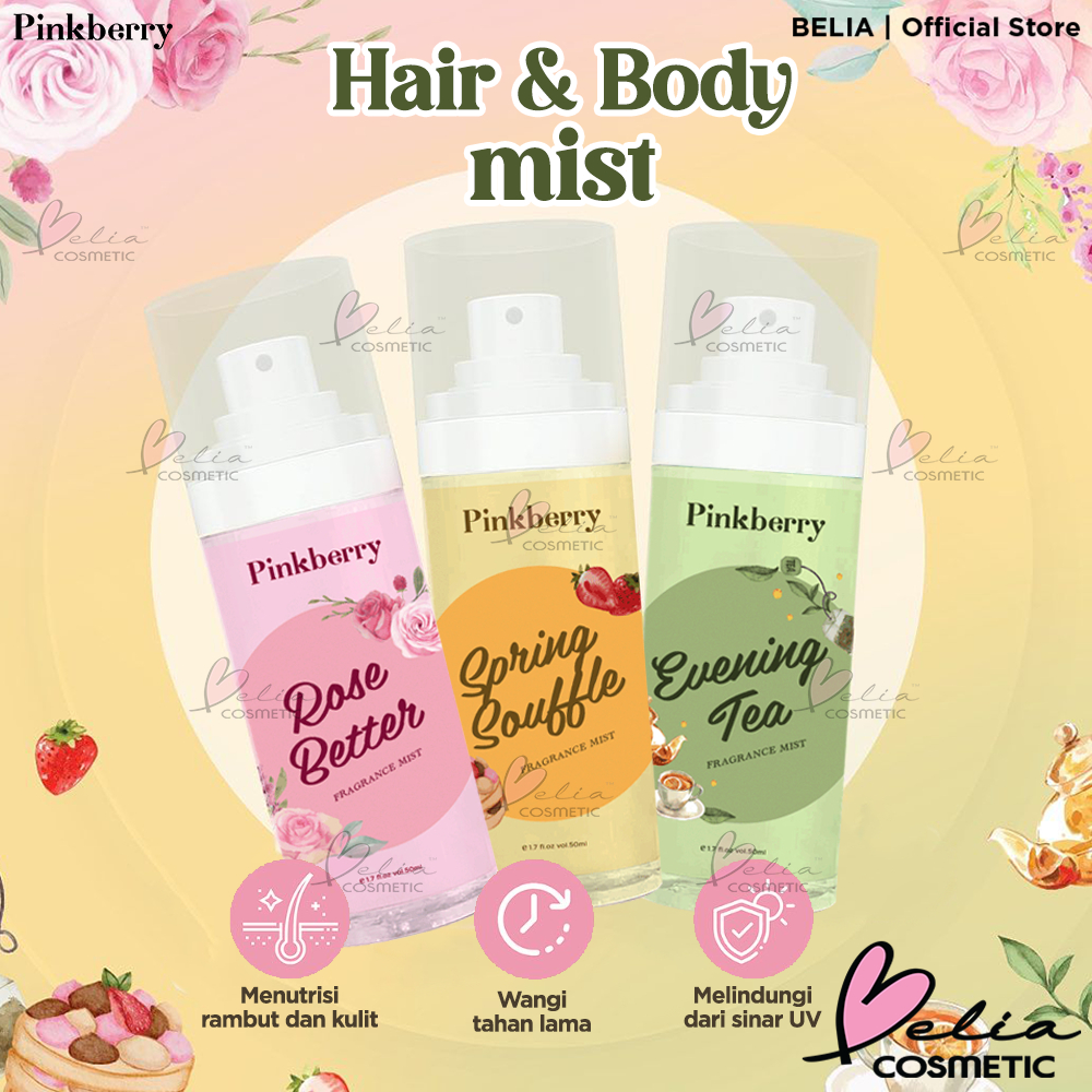 Jual BELIA PINKBERRY Hair & Body Mist 100ml | Rose Better | Spring ...