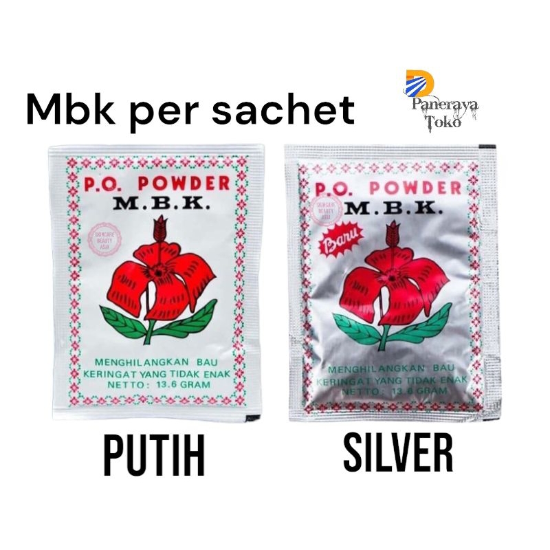 Jual Bedak MBK Powder Silver dan Putih Harga Per Sachet | Shopee Indonesia