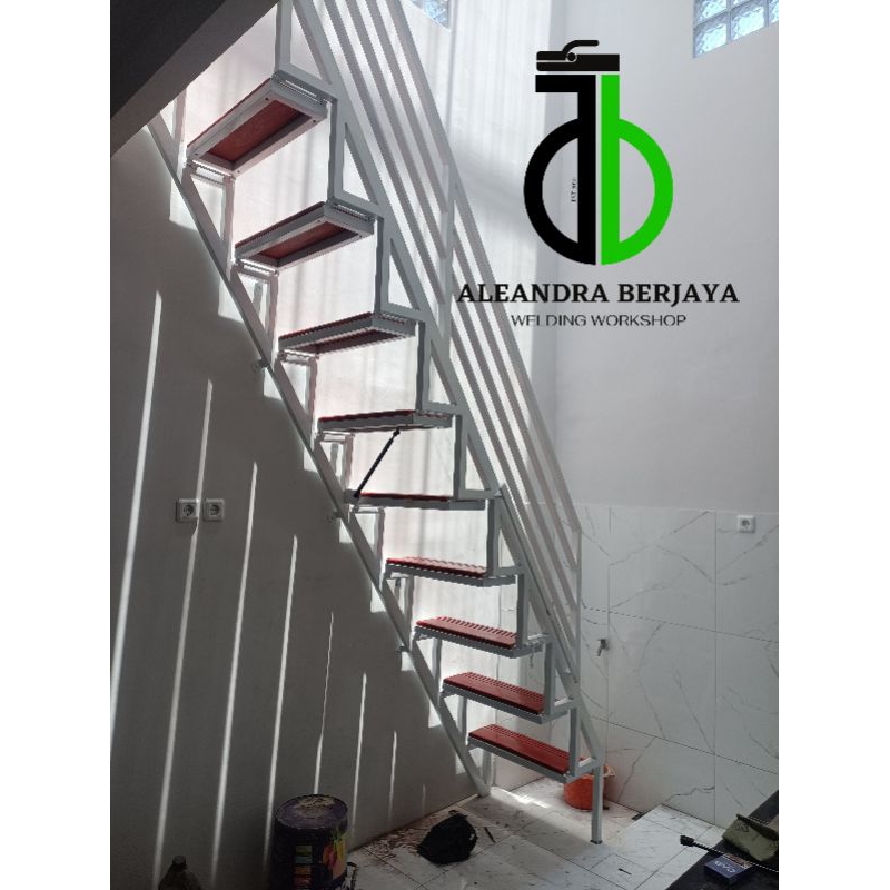 Jual Tangga lipat dinding /tangga rebah lipat/tangga lipat minimalis ...