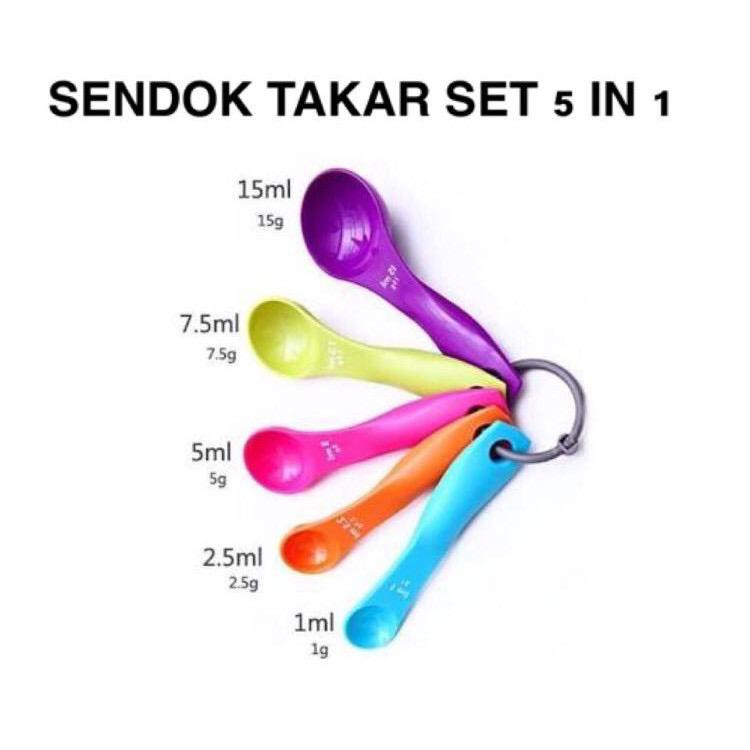 Jual Sendok Takar Set 5 in 1 Warna Pastel Sendok Takaran Bumbu | Shopee ...