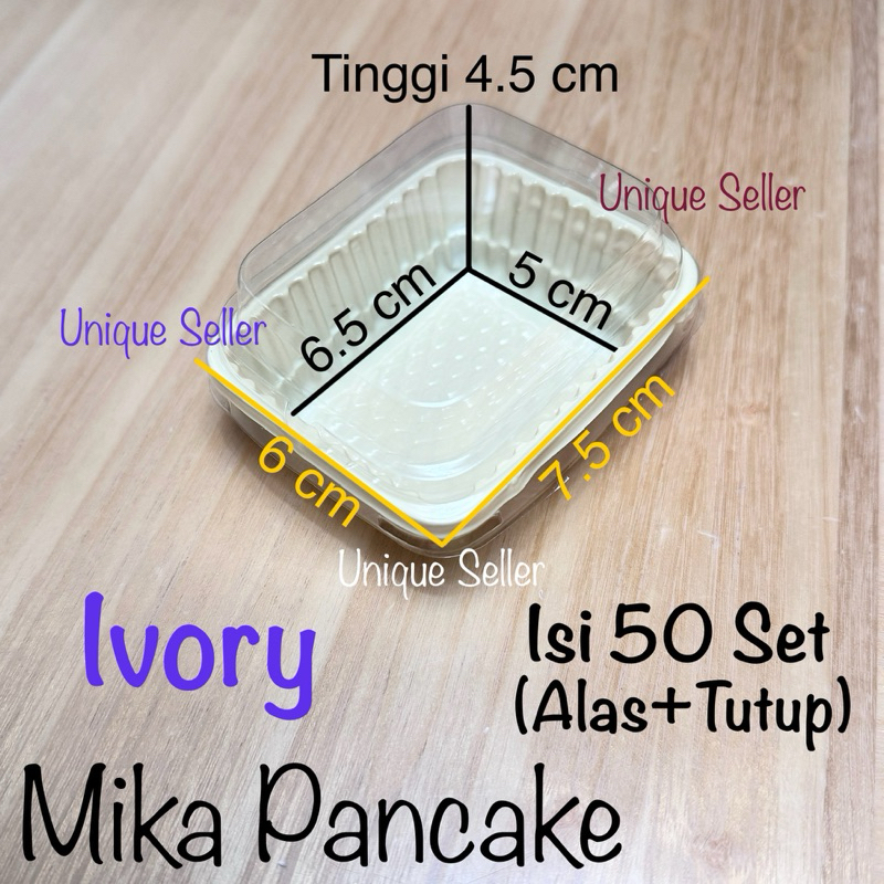 Jual [Isi 50] Mika Pancake Durian Mini Coklat Pink Putih Biru Ivory ...