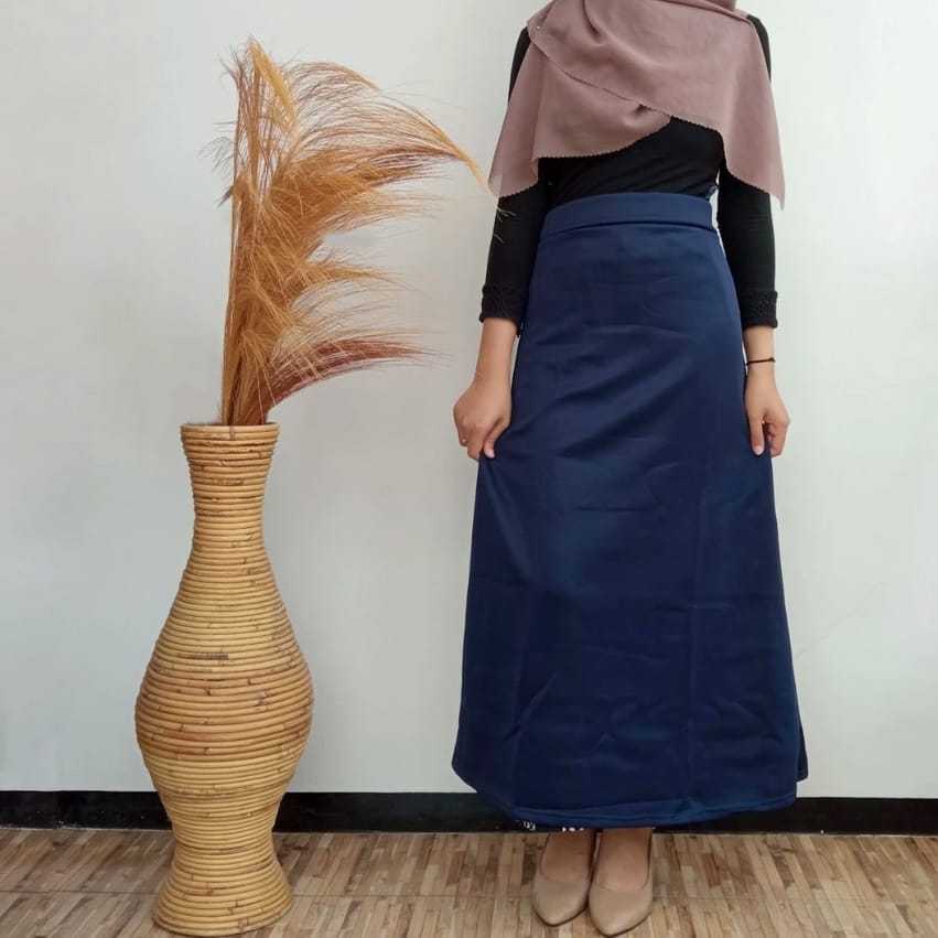 Jual Rok Kerja Panjang Hitam Rok A Line Bahan Formal Kantor | Shopee ...