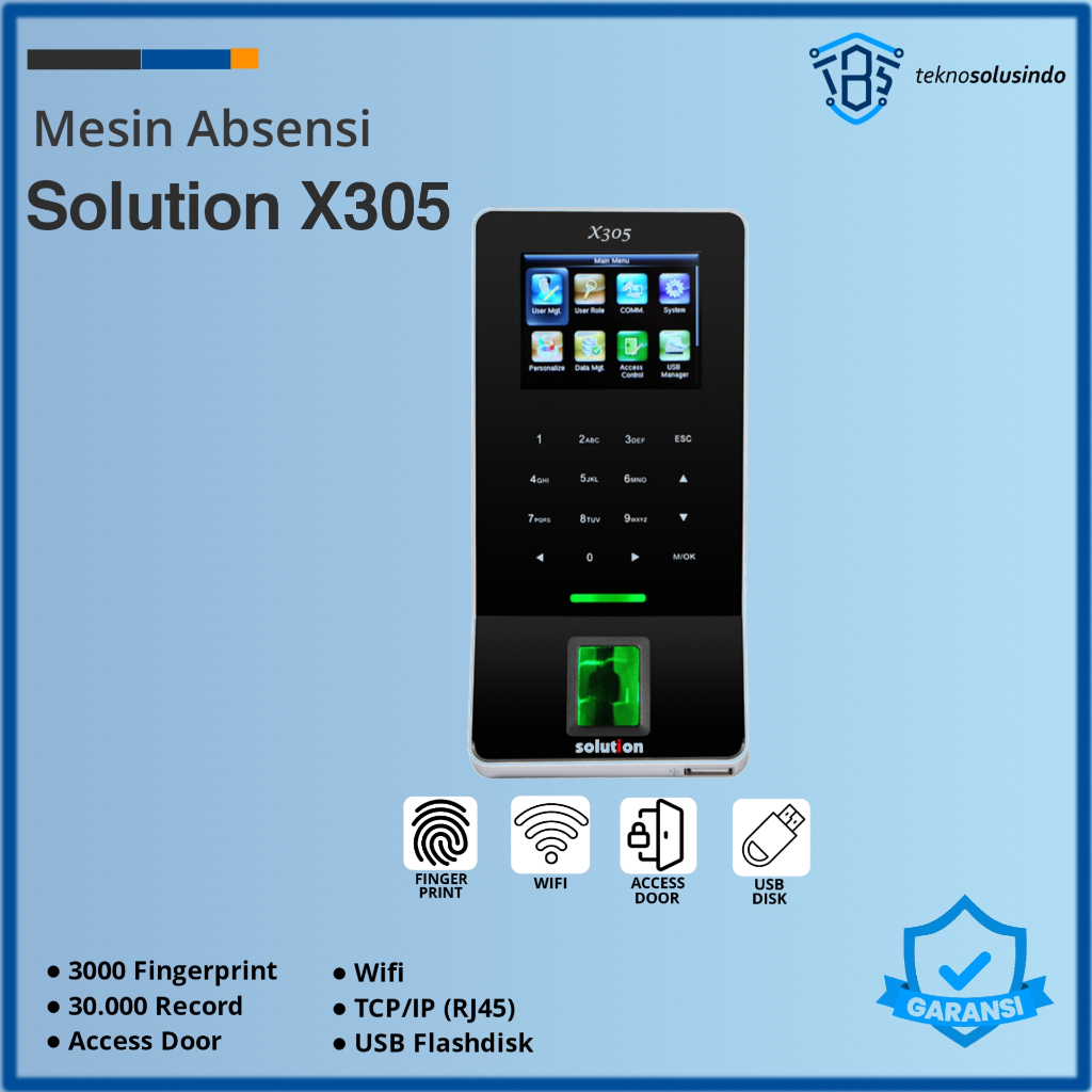 Jual Mesin Absensi Solution X305 mesin absensi bisa access door ...
