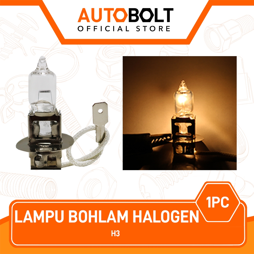Jual Lampu Bohlam Halogen H3 Xenon 12 Volt 100 55 Watt Depan Head Light ...