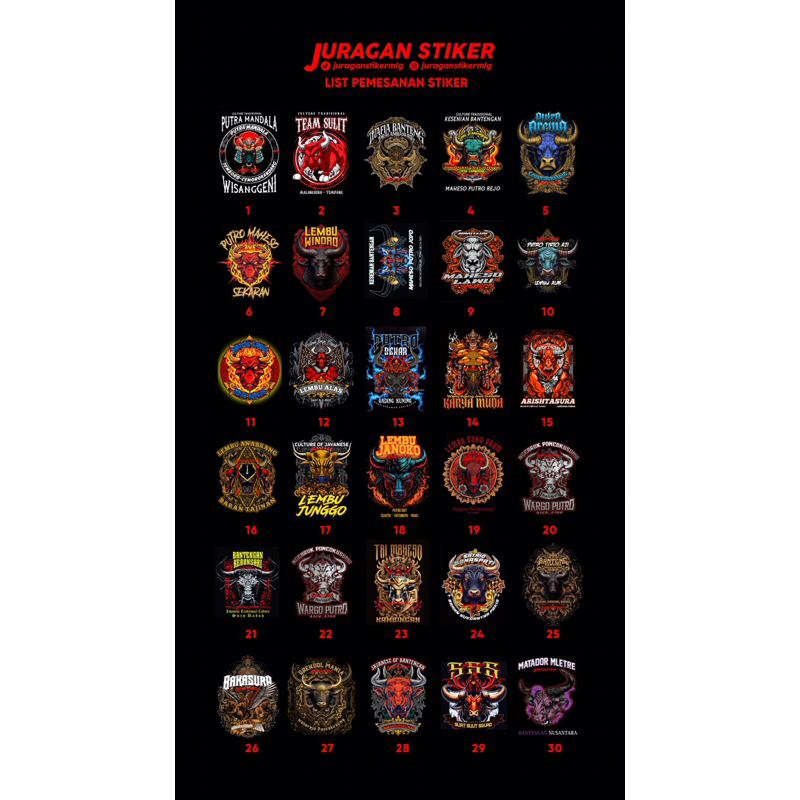 Jual Stiker bantengan | Shopee Indonesia