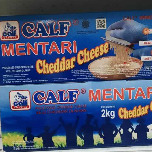 Jual CALF MENTARI CHEDDAR CHEESE KTK 2 KG | Shopee Indonesia