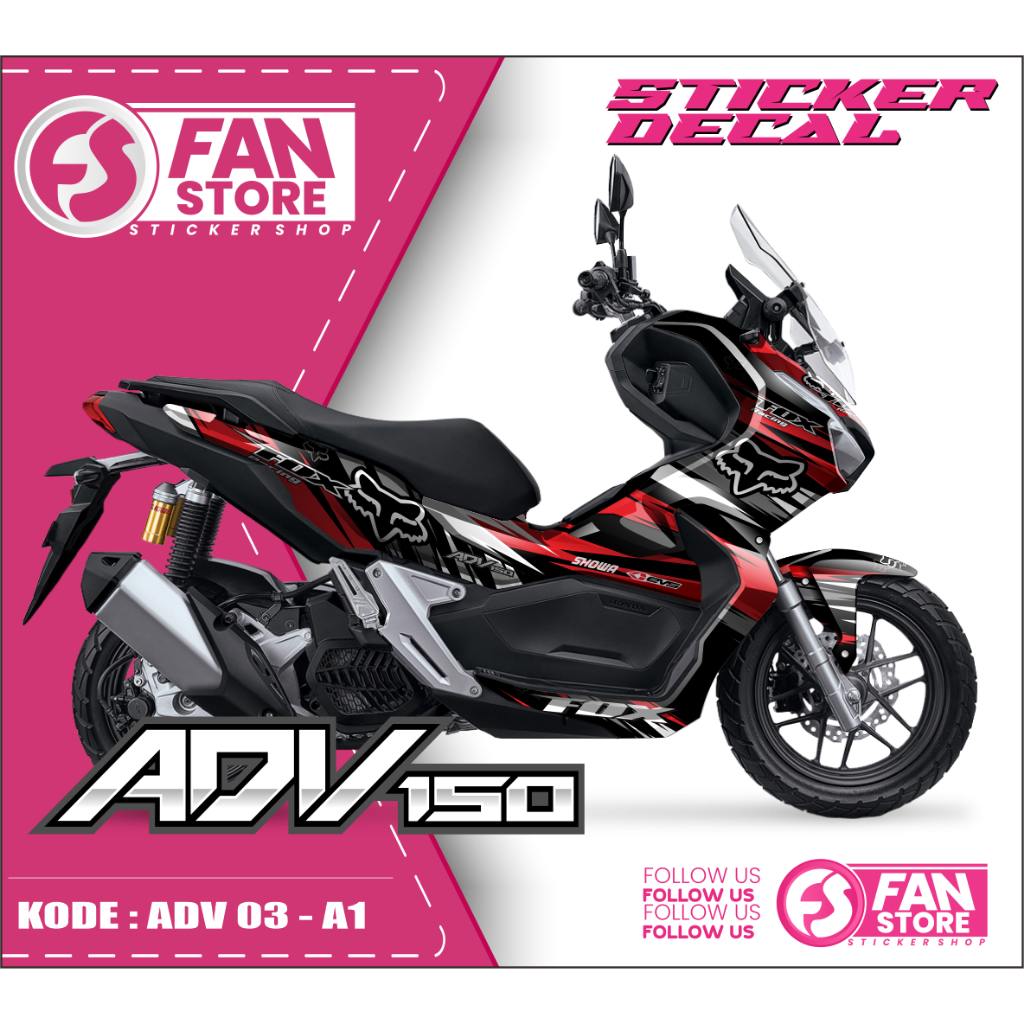 Jual Sticker Decal Honda ADV 150 2019 Fullbody - Decal ADV Striping ...