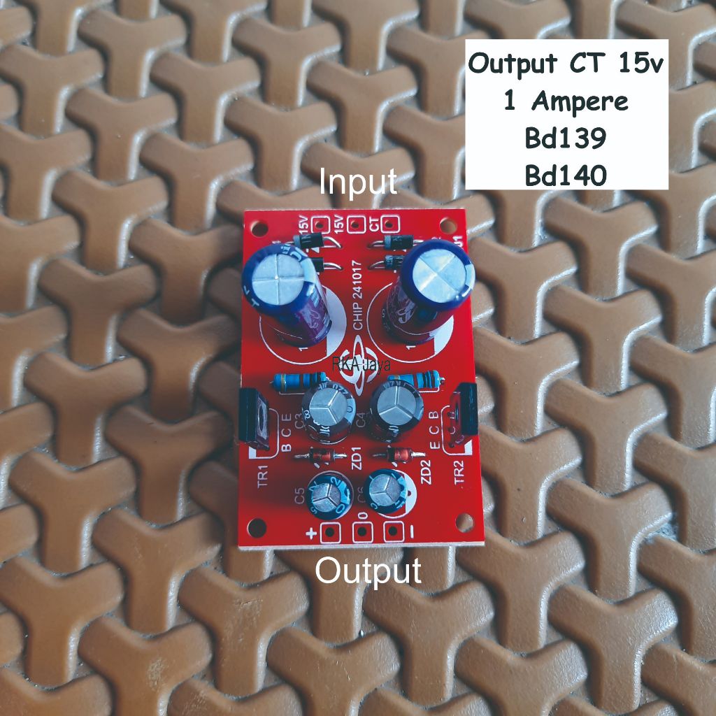 Jual Kit PSU Simetris Power Supply 15v CT 1A BD139 BD140 Zener 15v ...