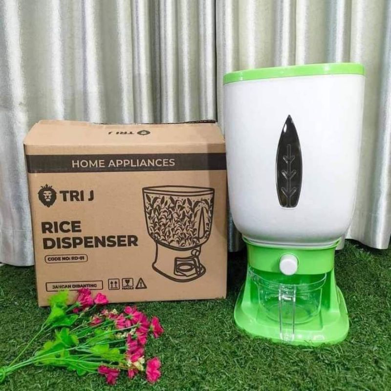 Jual Dispenser Beras tri j Motif 10kg - Tempat Penyimpanan Beras (Rice ...