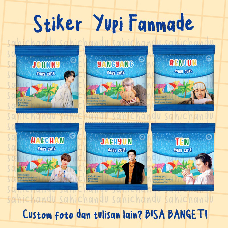 Jual [Pre-Order] Stiker yupi freebies konser Kpop NCT/WayV/Treasure/BTS ...