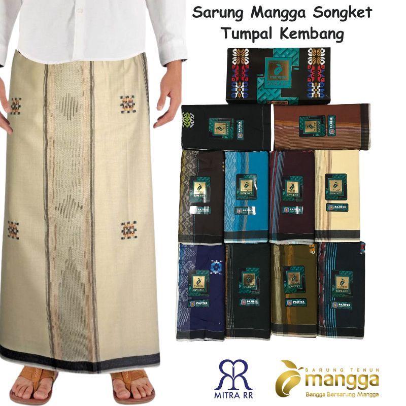 Jual Sarung Mangga Songket Tumpal Kembang | Sarung Tenun Dewasa Motif ...