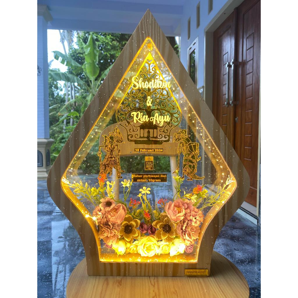 Jual 1 HARI JADI Mahar Gunungan Wayang 35x45 cm premium mahar ...